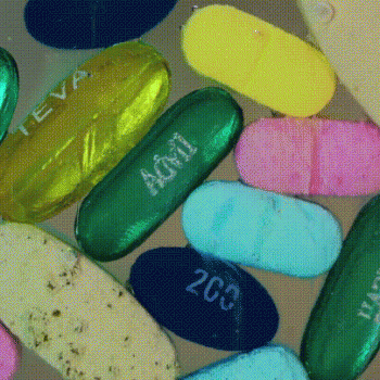 Drug Capsule Dissolving in Stomach – Medical GIF